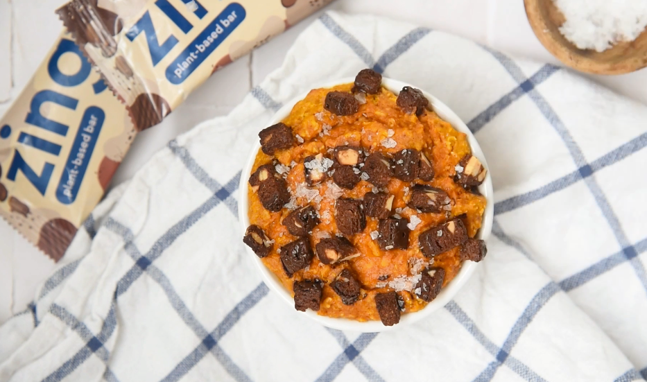 baked pumpkin oats with an added zing - Zing Bars