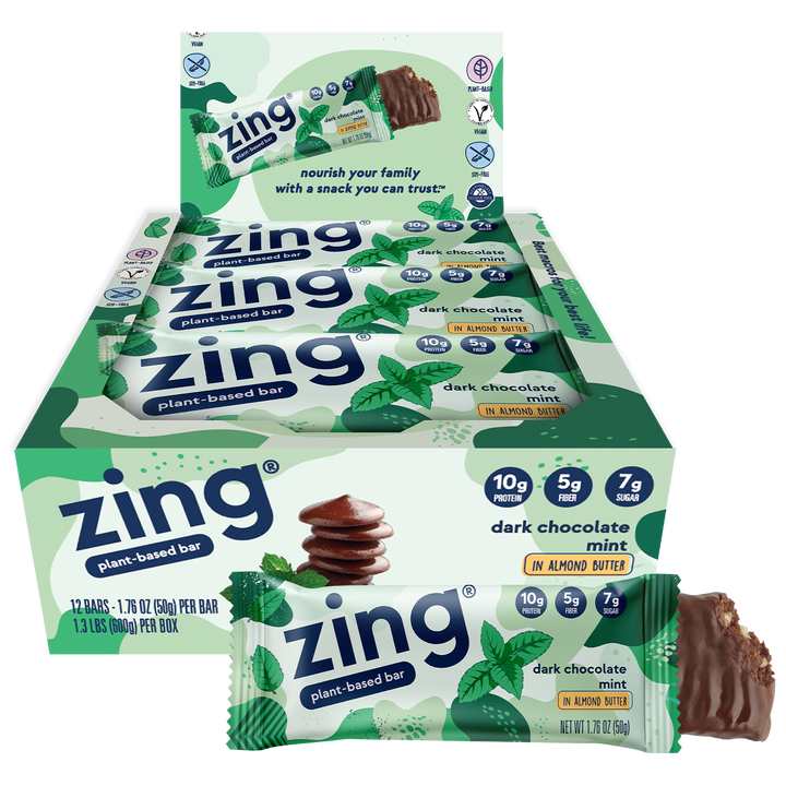 Buy Dark Chocolate Mint Nutrition Bars - 12 Bar Box | Vegan